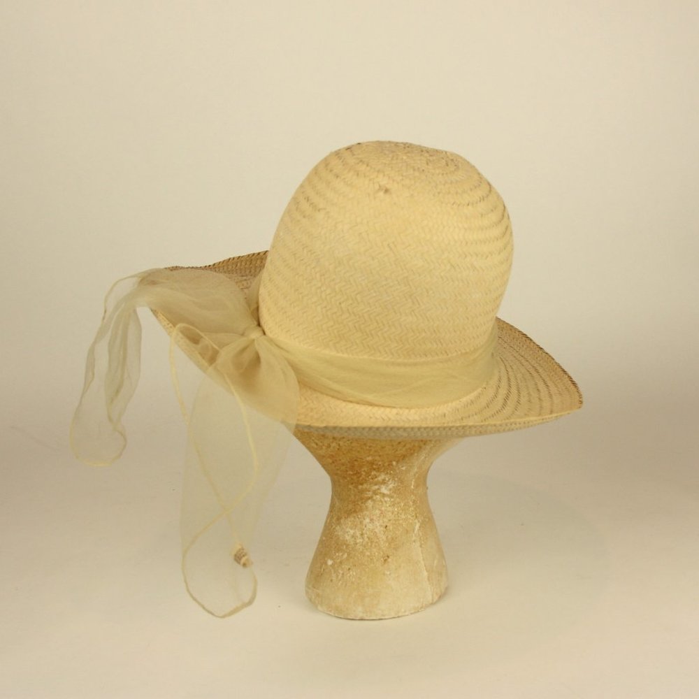 Vintage Ladies Straw Dress Hat Japanese - Gem